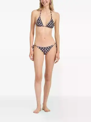 La DoubleJ Fish-print Bikini Bottom - Blue
