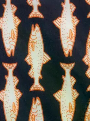 La DoubleJ Fish-print Bikini Bottom - Blue