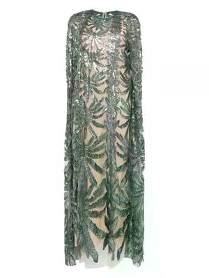 Elie Saab Embroidered Tulle Kaftan