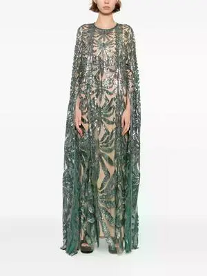 Elie Saab Embroidered Tulle Kaftan
