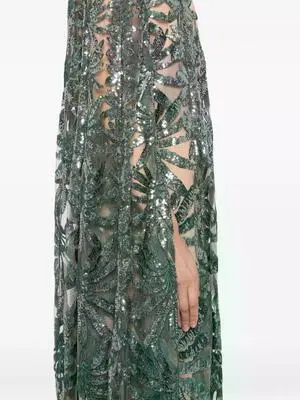 Elie Saab Embroidered Tulle Kaftan