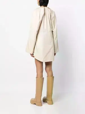 Goen.j Long-sleeve Mini Shirt Dress - Neutrals