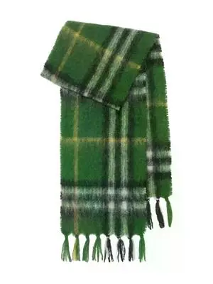 Burberry Checked Mohair Scarf