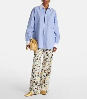 Marni Printed Silk Palazzo Pants