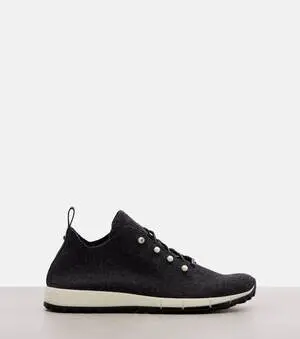 JIMMY CHOO Veles Embellished Cashmere Sneakers