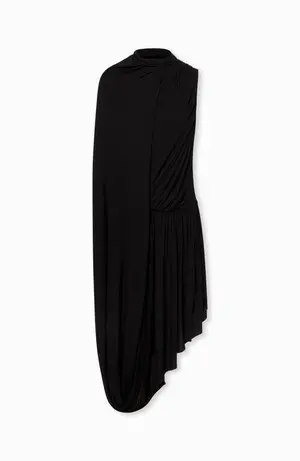 Co Asymmetric Viscose Jersey Dress
