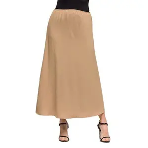24SEVEN COMFORT APPAREL Maternity A-line Maxi Skirt - Nude