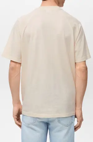 Mango Oversize Cotton & Linen Crewneck T-shirt