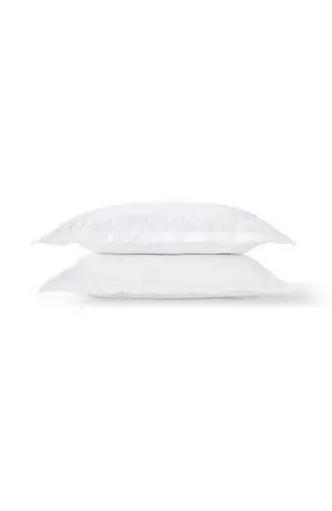 CHRISTY Balmoral Luxury Cotton Sateen Oxford Style Pillow Sham Pairs - White
