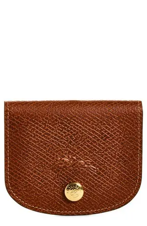 Longchamp Epure Leather Card Case - Brown