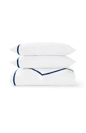 CHRISTY Beaumont Luxury Cotton Percale Duvet Cover Sets - Navy