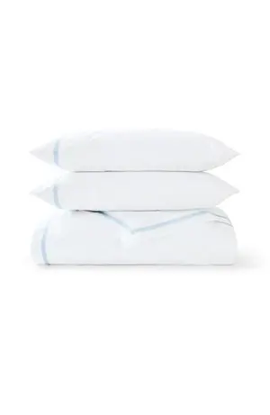 CHRISTY Beaumont Luxury Cotton Percale Duvet Cover Sets - Pale Blue