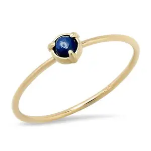 ELLIOT YOUNG ELLIOT YOUNG Claw 14K Gold Stackable Ring Blue