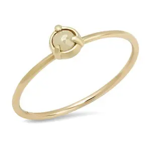 ELLIOT YOUNG Claw 14k Gold Stackable Ring - Diamond