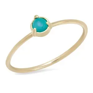 ELLIOT YOUNG Claw 14k Gold Stackable Ring - Turquoise