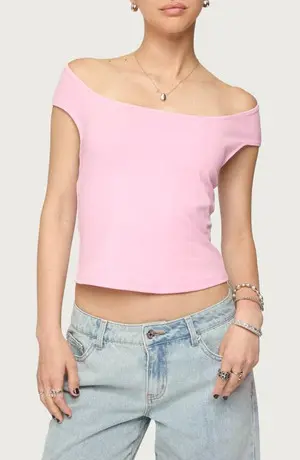 EDIKTED Cutout Off-the-shoulder Top