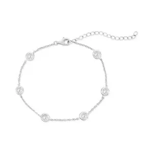 DONATELLO GIAN Sterling Crystal Anklet - Silver