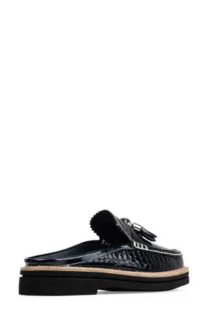 DONALD PLINER Tassel Embellished Mule Loafer - Navy