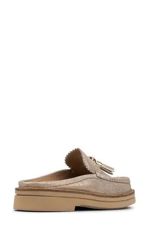 DONALD PLINER Tassel Embellished Mule Loafer - Praline
