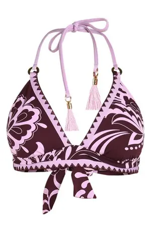 La Blanca Fiji Soft Band Embroidered Bikini Top