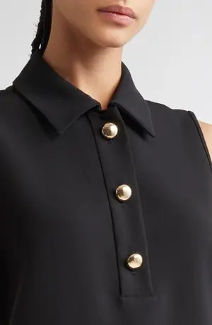 Max Mara Golf Sleeveless Cady Polo