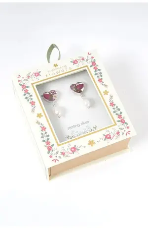 ATHRA LUXE Heart Drop Earrings