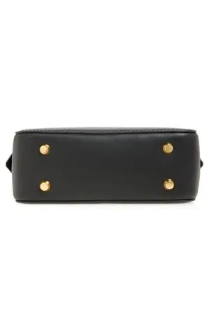 Veronica Beard Boxy Top Handle Leather Bag