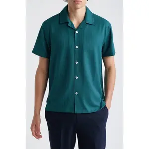 REISS Warwick Short Sleeve Woven Shirt - Teal