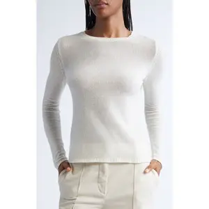 Eleventy Fine Gauge Cashmere Crewneck Sweater Cream