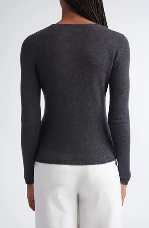 Eleventy Fine Gauge Cashmere Crewneck Sweater - Smoke Gray Melange