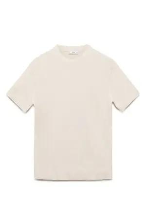 Mango Short Sleeve Crewneck Sweater - Ivory White