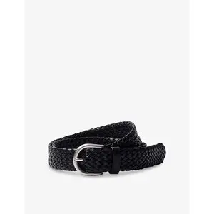 Prada Braided Leather Belt Black