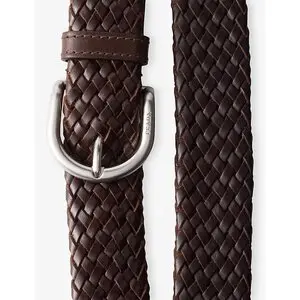 Prada Braided Leather Belt - Brown
