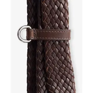 Prada Braided Leather Belt - Brown