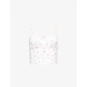 Lounge Fruit-print Modal-jersey Pyjama Cami Top - White