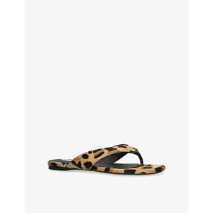 AZZEDINE ALAIA Leopard-print Calf-hair Sandals