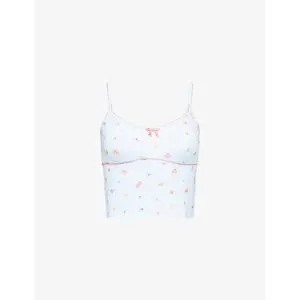 Lounge Fruit-print Modal-jersey Pyjama Cami Top - Blue