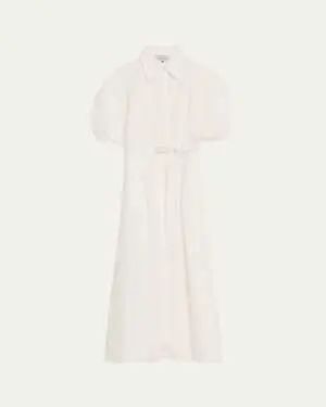 Gabriela Hearst Maude Linen Shirtdress - White