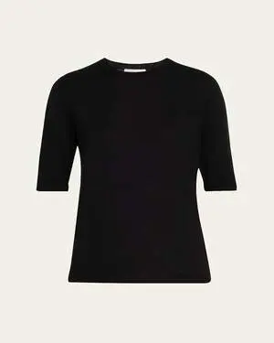 Gabriela Hearst Brunner Cashmere-silk T-shirt - Black