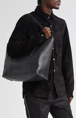 Rick Owens Hollywood Grained Leather Shopper