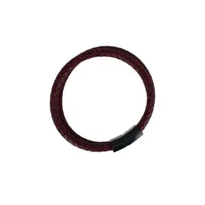 Trafalgar Braided Leather Bracelet With Secure Clasp