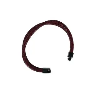 Trafalgar Braided Leather Bracelet With Secure Clasp