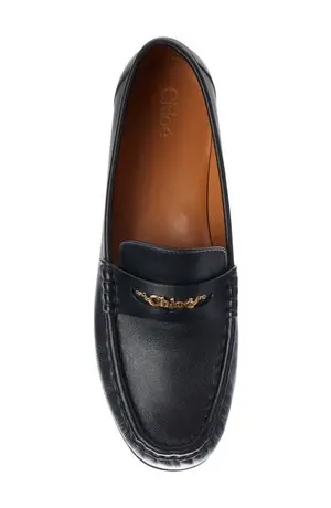 Chloé Logo Penny Loafer - Black