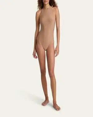 Commando Butter Sleeveless Crewneck Thong Bodysuit