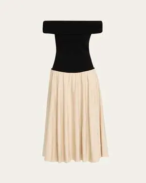 simkhai drop waist dress Signature Acacia Dress – SIMKHAI main image 0