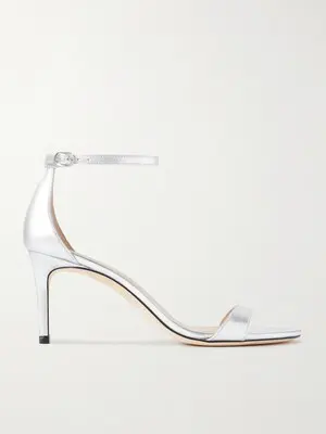 Stuart Weitzman Silver Tone Sandals For Women