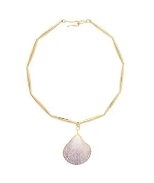 Tohum Design Lumia Theia Plated Shell Necklace - Gold