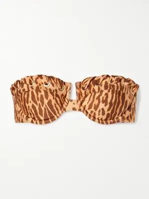 Zimmermann Cascadian Leopard-print Bikini Top - Animal Print