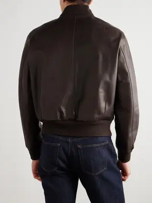 Loro Piana Leather Bomber Jacket