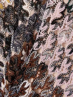 Missoni Striped Metallic Crocheted Lace Maxi Skirt